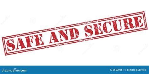 Safe And Secure Stamp Stock Illustration Illustration Of Sticker