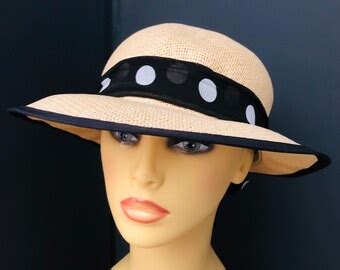 White Polka Dot Hat Etsy