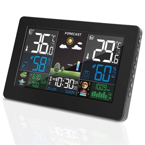 Station Météo Avec Capteur Extérieur Sans Fil DCF Écran LCD Coloré