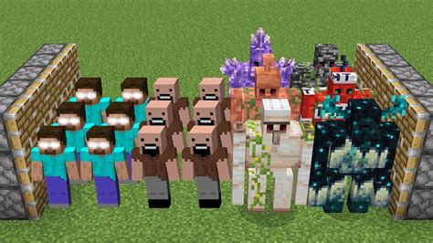 All Golems And HEROBRINE And NOTCH Combined In Minecraft YouTube