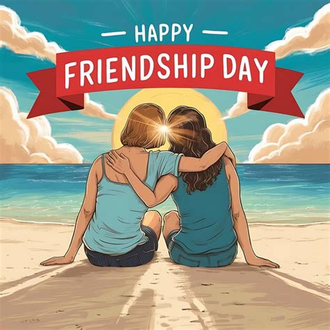Happy Friendship Day Friends Handshake Friendship Day Hug Premium Ai