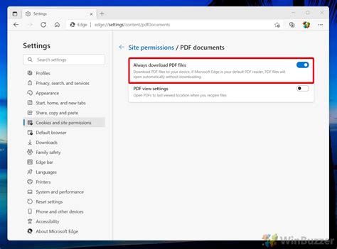 how to enable or disable open pdf files in microsoft edge