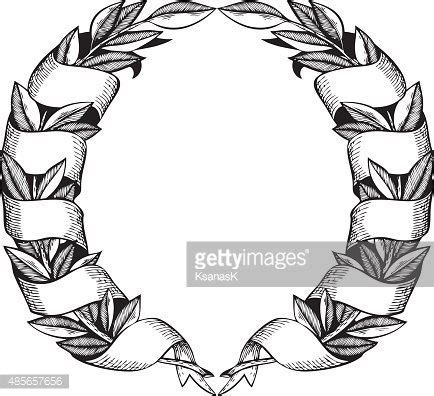 Laurel Wreath Ink Drawing Stock Vector Royalty Free FreeImages