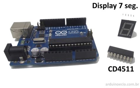 decodificador cd4511 com arduino e display 7 segmentos arduino e cia
