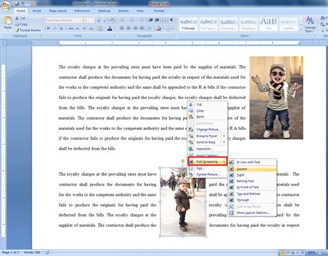 Learn New Things How To Wrap Picture On Text In MS Word