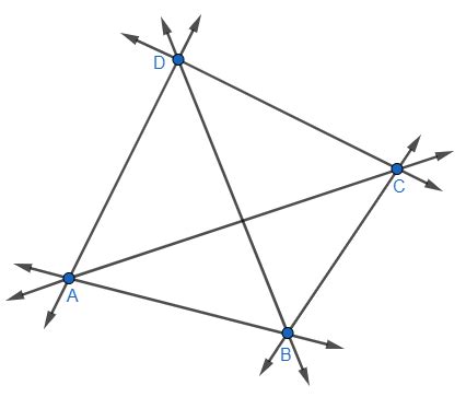 Three Noncollinear Points Determine Three Lines A How Ma Quizlet