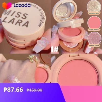Pudaier Matte Highlighter Blush In Palette Pearly Blush Shiny