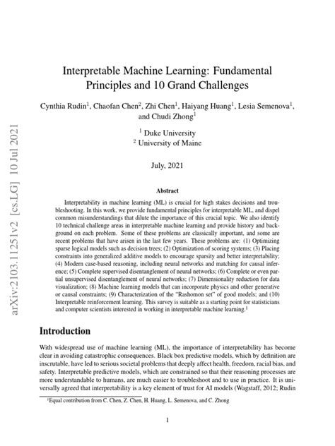 interpretable machine learning pdf machine learning mathematical optimization