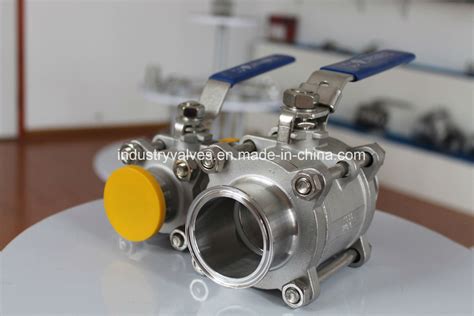 304 316 3PC Hoop Type Clamp End Ball Valve China Hoop Type Ball