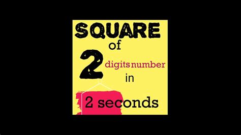 short tricks square of 2 digit numbers youtube