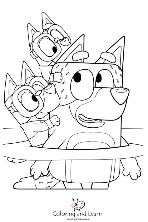 Bluey Coloring Pages Free Coloring And Learn