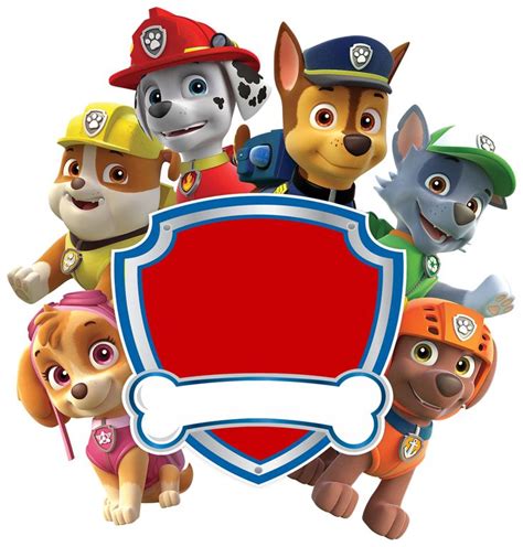 escudo de patrulla canina CALIDAD ALTA Búsqueda de G Invitacion