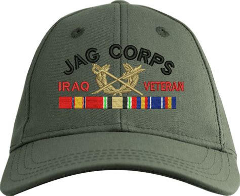 US Army Judge Advocate General S Corps Iraq Veteran Embroidered Cap