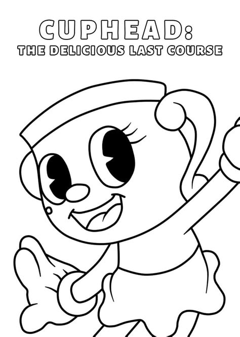 Desenhos de Senhorita Cálice Cuphead para Colorir e Imprimir