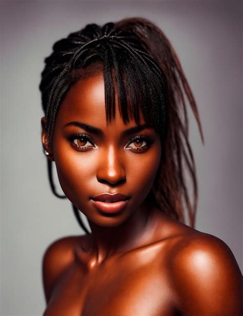 Beautiful Ebony Woman Created With Generative Ai Premium AI Generated
