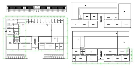 An Architectural Drawing Shows The Floor Plan And Elevation Plans For A