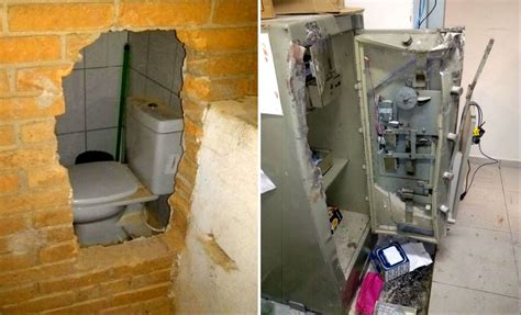 Criminosos fazem buraco em parede de banheiro e furtam agência bancária