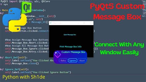 PyQt5 Custom Message Box With UI Files Python PyQt5 YouTube