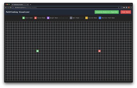 Github Danielleontepathfinding Visualizer Pathfinding Visualizer Dijkstras Algorithm