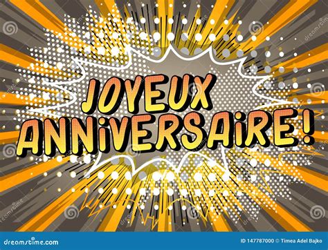 Joyeux Anniversaire Joyeux Anniversaire En Fran Ais Illustration De