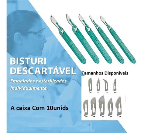 Bisturi Descart Vel A O Inox Cabo Pl Stico N Caixa