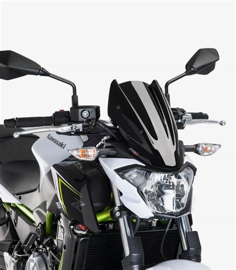 Kawasaki Z650 Puig Naked New Generation Sport Black Windshield 9588N