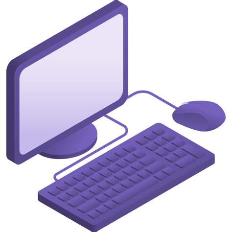 Ícone de Computador 3d Gradient Isometric Gradient