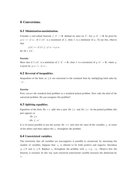 lecture notes on conversions linear programming and network flows math 444 docsity