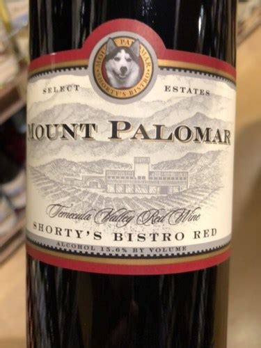 Mount Palomar Shorty S Bistro Red Vivino Us