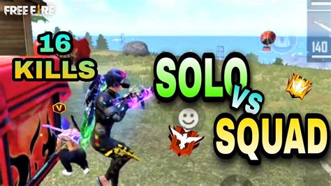 Kills Booyah Solo Vs Squad Black Solo Vs Squad Rank Match
