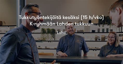 Tukkutyöntekijöitä kesäksi 15 h vko K ryhmään Lahden tukkuun K