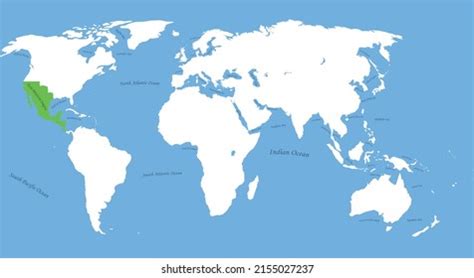 Mapa Del Primer Imperio Mexicano Las Vector De Stock Libre De