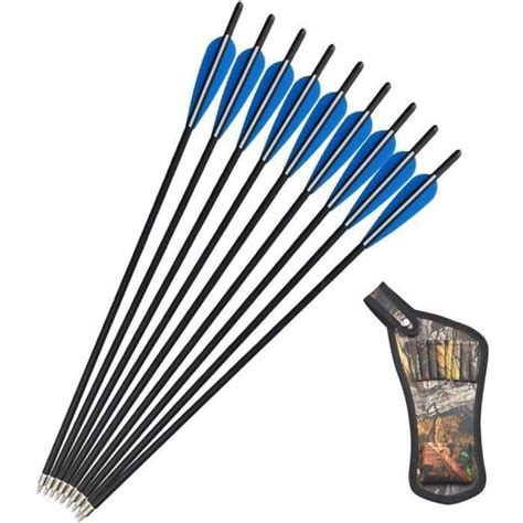 12pcs Flèches d arbalète en Carbone 20 Pouces boulons Flèches pour