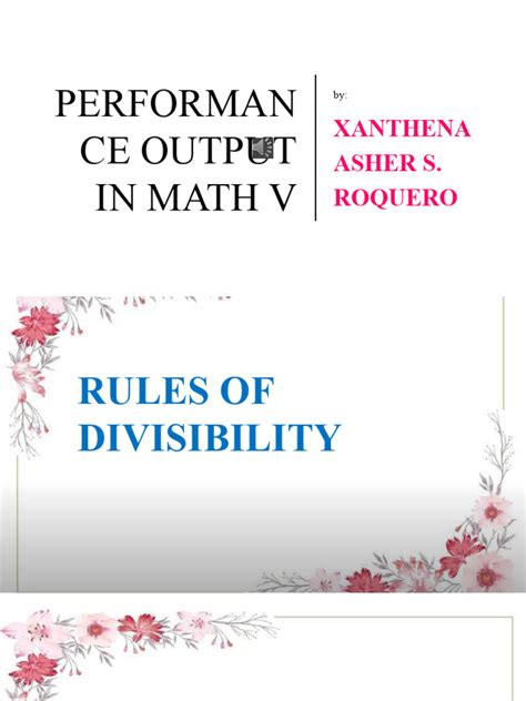 rules of divisibility pdf