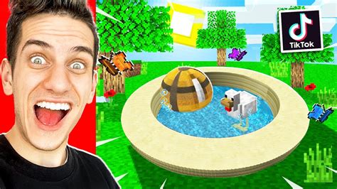 TESTING 10 NEW VIRAL TIKTOK MINECRAFT HACKS THEY WORKED YouTube