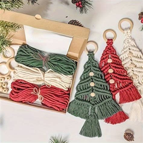 Material Kit 3pcs DIY Macramé Christmas Tree With Etsy