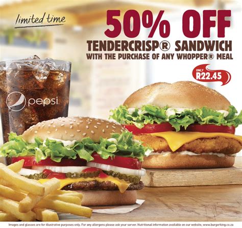 Burger King Menu Specials South Africa Burger King Takeaway Specials
