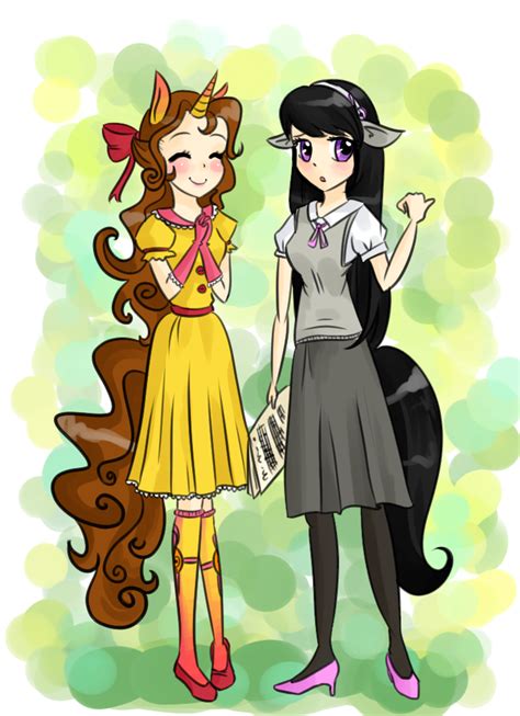 256827 Safe Artistmeowkin Octavia Melody Oc Human Clothes Duo Duo Female Eared