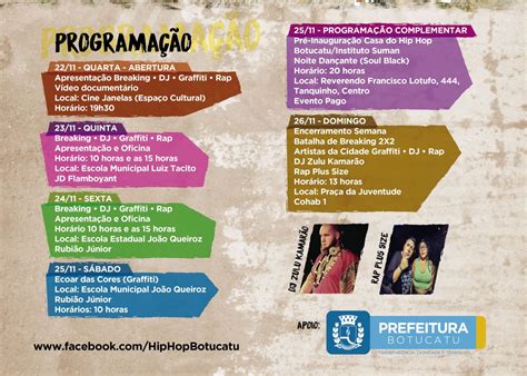 2ª Semana do Hip Hop traz diversas atrações para Botucatu Jornal