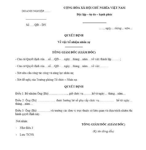9 Mẫu Quyết Định Bổ Nhiệm Chuẩn Nhất Kèm File Tải