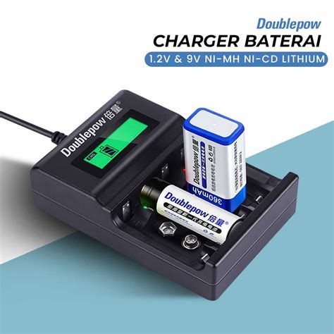 Jual Doublepow Charger Baterai 4 Slot AA AAA 9V Ni MH Ni CD