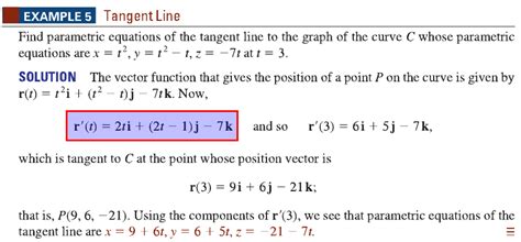 [solved] vector calculus to get the parametric 9to5science