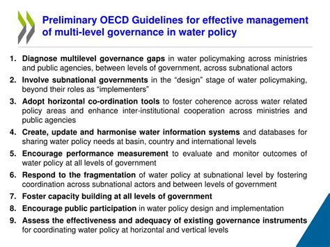 Ppt Multi Level Water Governance Gaps And Guidelines Powerpoint