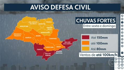 V Deo Defesa Civil Emite Alerta De Temporais Para S O Paulo No Fim De