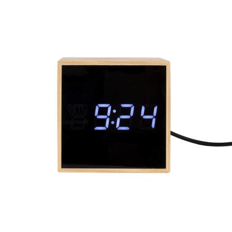 Karlsson Réveil Mini Cube KA5723 Bamboo