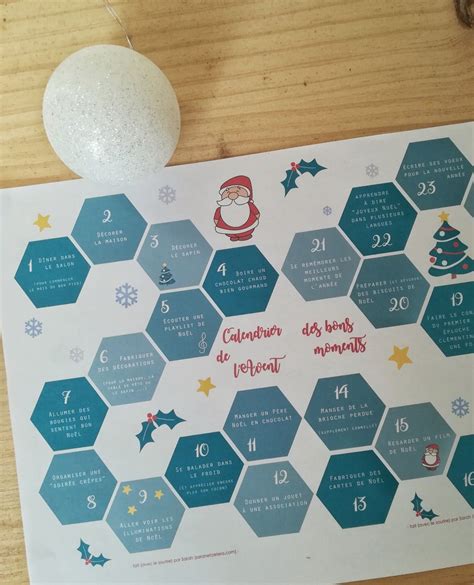 Calendrier De L avent À Imprimer Gratuit Calendrier De L Avent