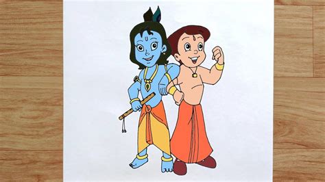 How To Draw Chhota Bheem Krishna Easy Step By Step Sketch Drawing