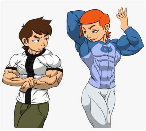 Muscle Ben And Gwen By Astaroth D Ynfg Ben Muscle Gwen