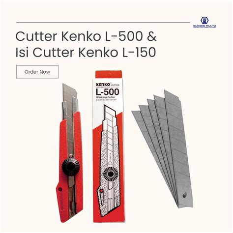 Jual Cutter Kenko Plus Refil Cutter Besar Isi Katter Kenko L 500 Isi 6