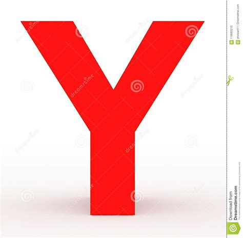 Rojo De La Letra Y D Aislado En Blanco Stock De Ilustraci N